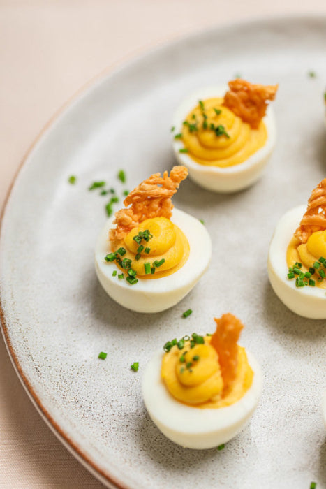 Deviled Eggs with Truffle and Parmesan Cheese – Gourmondo Cafe & Catering